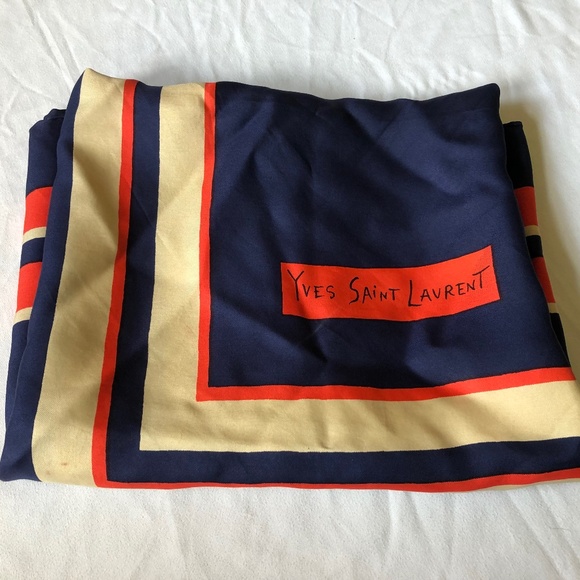 Yves Saint Laurent | Accessories | Vintage Ysl Scarf Block Print | Poshmark